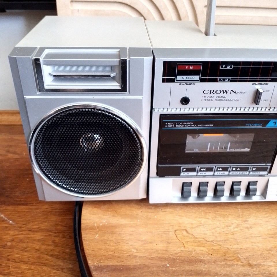 Crown CSC-165F Vintage Boombox Stereo Radio PLEASE READ! | eBay