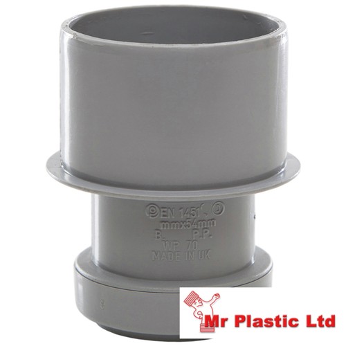 Polypipe 50mm Push Fit Waste Pipe Fittings in Grey (actual size 54mm ...