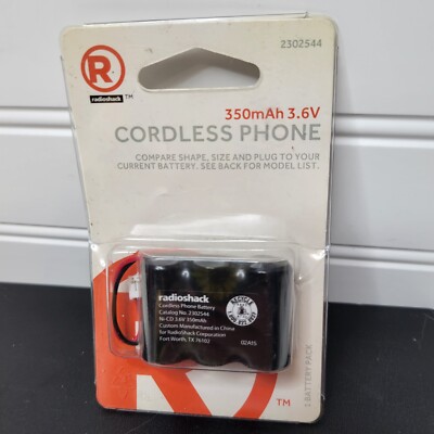 RadioShack 3.6Volt 350mAh NiCd Rechargeable Phone Battery 2302544 230 ...