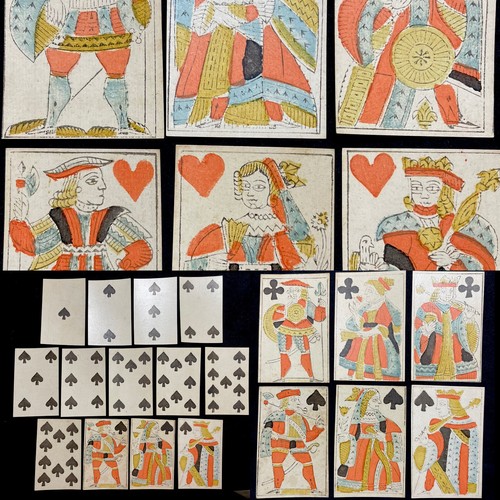 1700’s HIGH GRADE Rare Historic 52/52 Poker Deck Woodblock Antique ...
