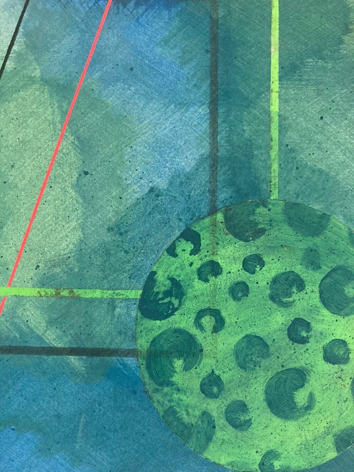 Painting Gouache Drawing Abstract Abstraction Geometric Signed Sofie ...