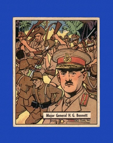 1941 War Gum Set-Break # 32 Major General H.G. Bennett LOW GRADE ...