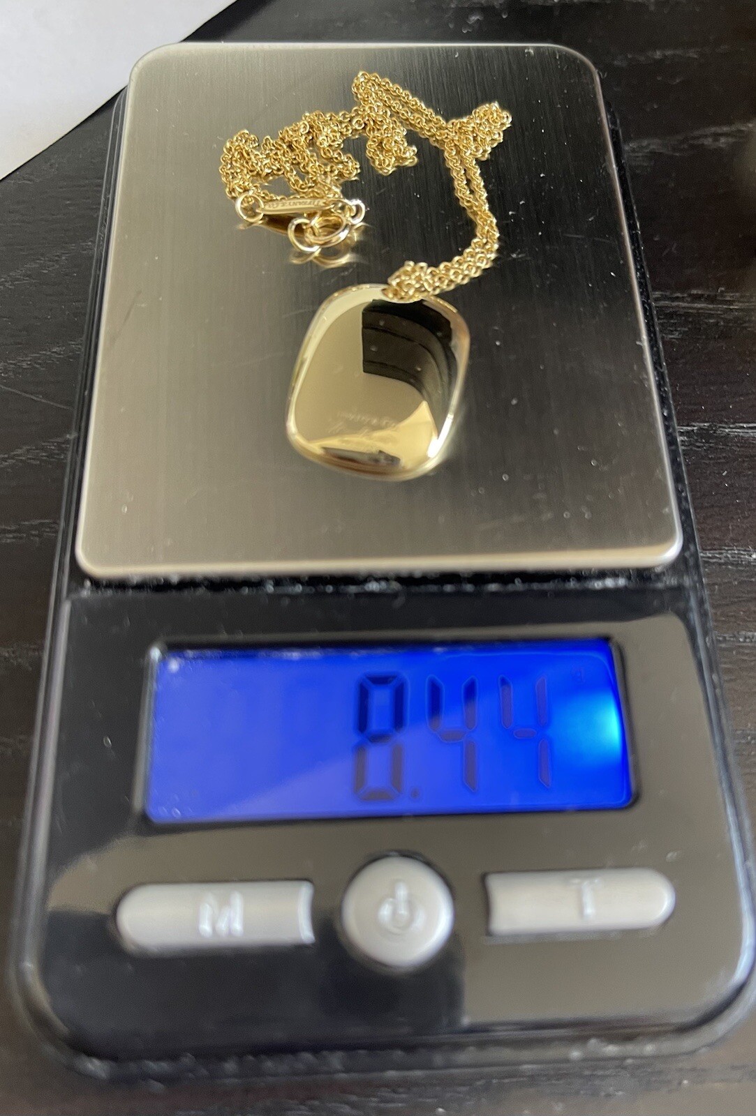 Rare Tiffany & Co. Rectangular Disc Pendant Peretti 18k Yellow Gold ...