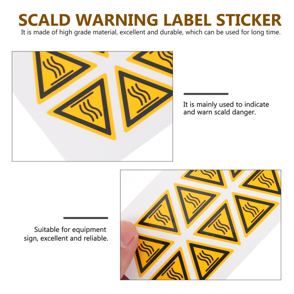 10 Pcs High Temperature Warning Label Safety Labels Caution Signs | eBay
