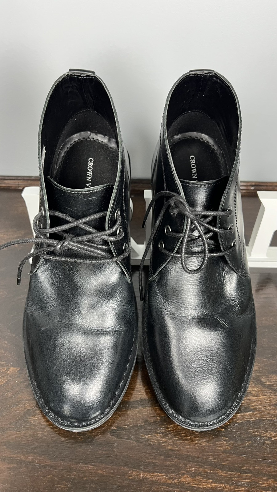 Crown Vintage Casper Mid Chukka Boot, Men's Black Lea… - Gem