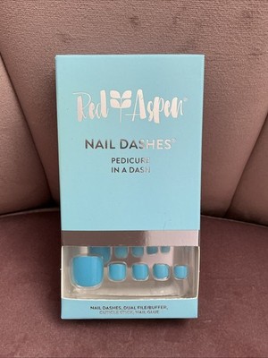 Red Aspen Press On Nails~ Mag-Netic Blue, Pedi~ Pedi, Shiny, Blue | eBay
