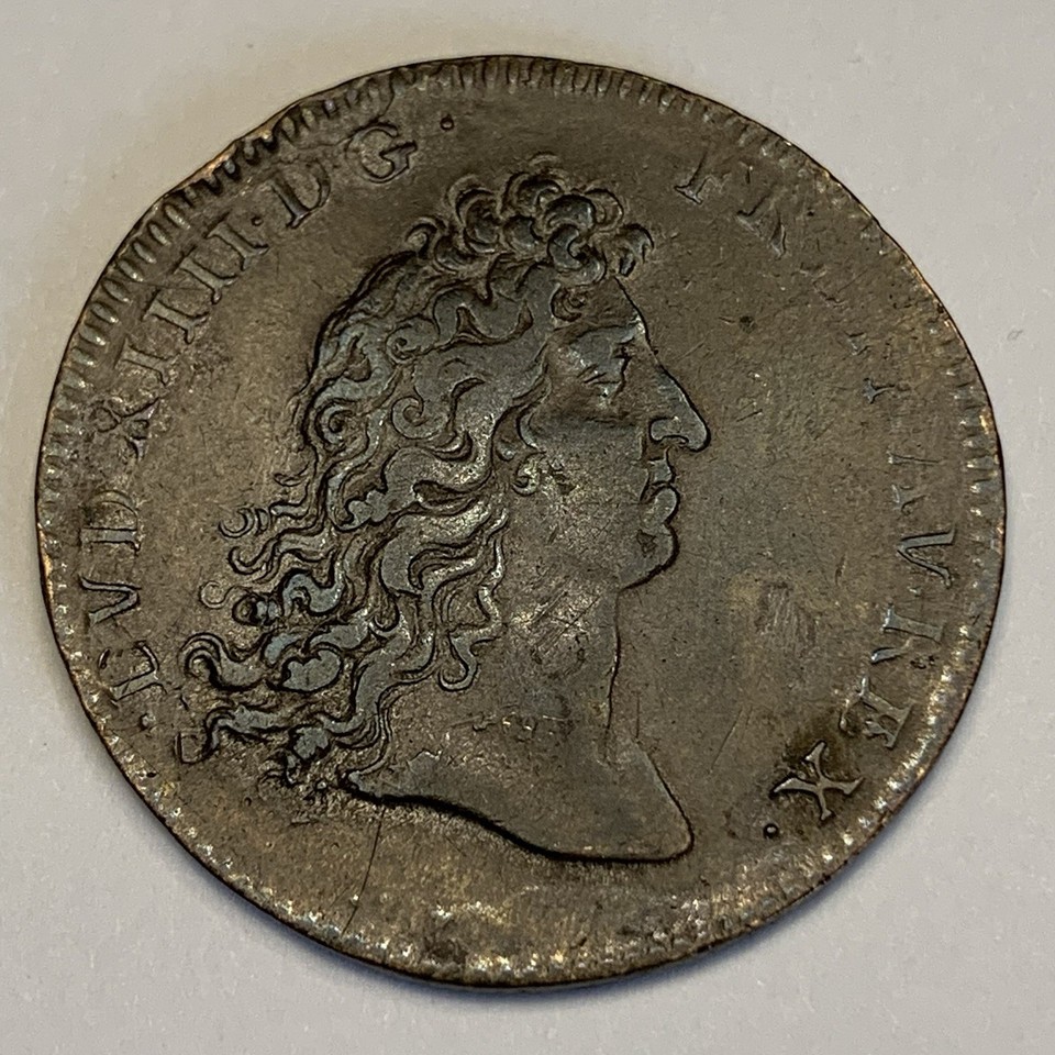 1600s France Louis XIV 1677 Copper Jeton Coin – Flanders Subjugated | eBay