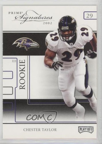 2002 Playoff Prime Signatures Sample Silver Chester Taylor #100 Rookie ...