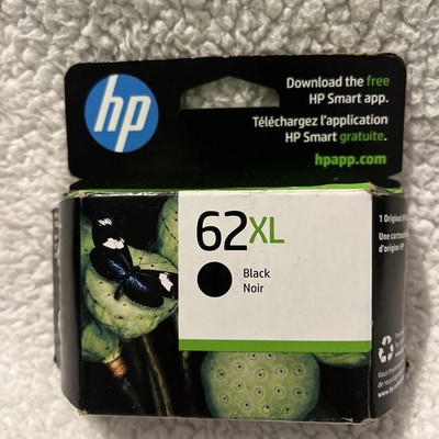 Genuine HP 62XL Black Ink Cartridge C2P05AN High Yield OEM Sealed Exp ...