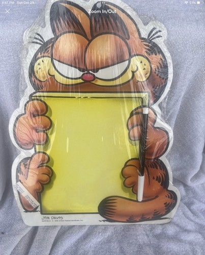 1978 Garfield Original Large (sealed) Dry Erase Bulletin Board w/marker ...
