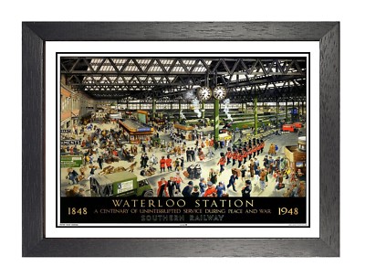 Waterloo Station London Southern Railway Print Vintage Old Advert ...