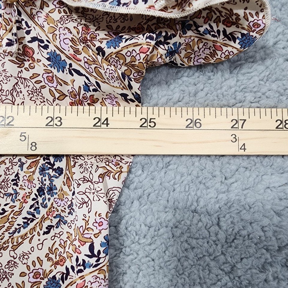 Haver London Plus Size 1X Floral Paisley Ruffle Sleeves & Neckline Silk ...