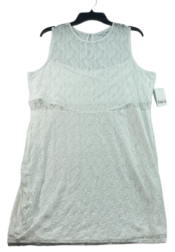 Bar III Mini Dress Womens Plus Size 2X White Lace Sleeveless New | eBay