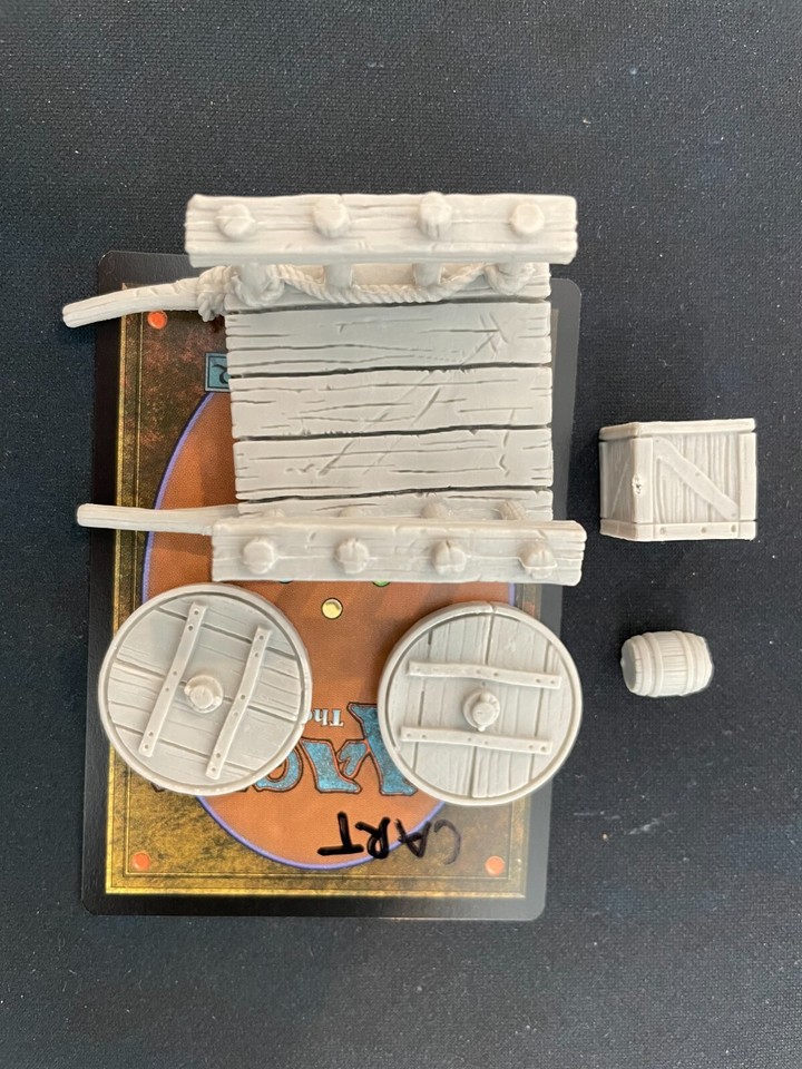 Reaper Bones 4 / IV Wooden Cart Crate Barrel lot Unpainted 25m plastic ...