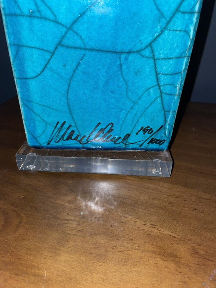 Retro Lamp CRACKLE SIGNED 190/1000 MARC WARD Autographed Art Deco MCM ...