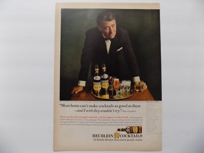 1965 Heublein Cocktails Peter Lawford Whiskey Sour Manhattan Vintage ...