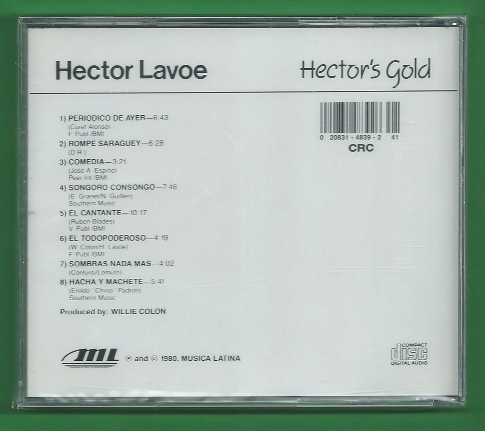 1980 Hector Lavoe Hector's Gold CD Compilation Musica Latina Brand New ...