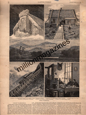 1882 Harpers Weekly January 14 Original print - Mount Washington | eBay