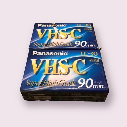 Lot of 2 Panasonic VHS-C Super High Grade Camcorder Videocassette Tapes ...