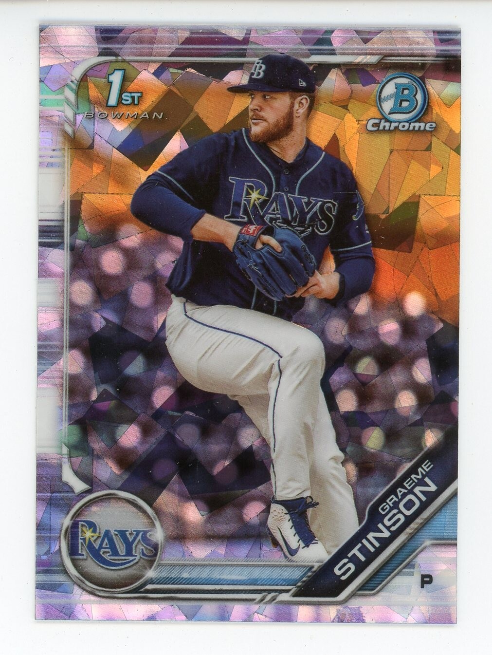 2019 BOWMAN CHROME DRAFT SAPPHIRE GRAEME STINSON 1ST BOWMAN TAMPA BAY ...