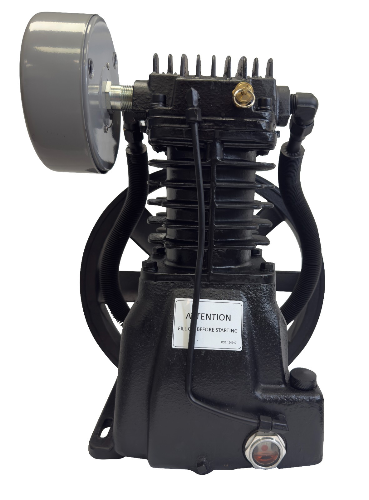 5 HP Two Stage Cast Iron Air Compressor Pump, Dual Cylinder InLine, 20 ...