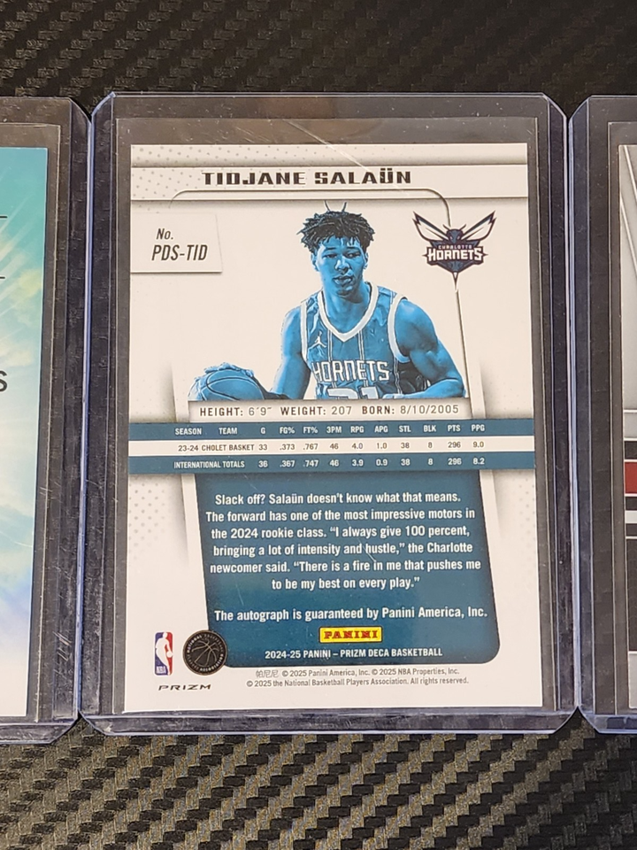 LOT x3 2024-25 Prizm DECA Tidjane Salaun Zach Risacher Metta World ...