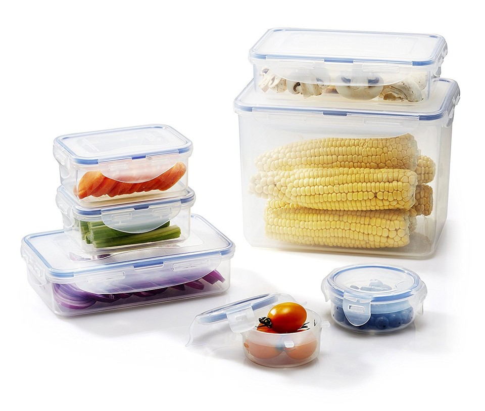 Lock & Lock Round Water Tight Food Container Snack Box, Set of 4, Clear ...