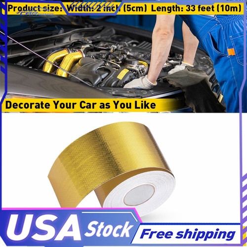 2"in 32FT Temperature High Heat Shield Roll Adhesive Self Reflective ...