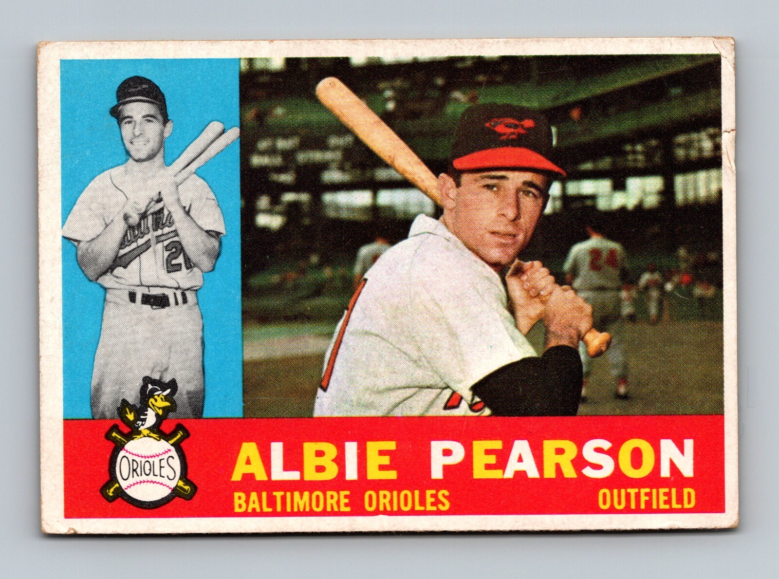 1960 Topps #241 Albie Pearson VG-VGEX Baltimore Orioles Baseball Card ...