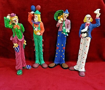 Benjamin Family Circus Clown Statue Hand Painted Circus Bears Bunnies ...