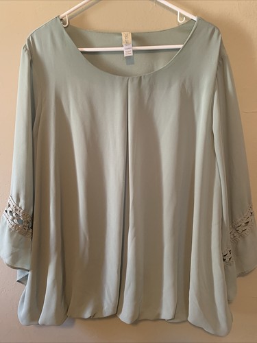 Green Polyester Blouse by Endless Designs, XL | eBay