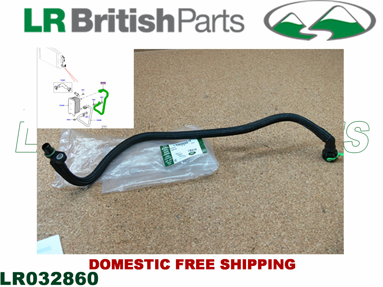 GENUINE LAND ROVER 2012-2018 Range Rover Evoque Oil Cooler Outlet Hose ...