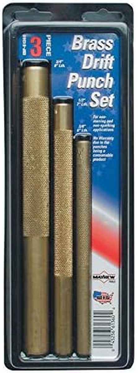 Hole Punch Set Labwork 3PCS Brass Drift Punch Set – 3/4”, 1/2”, 3/8 ...