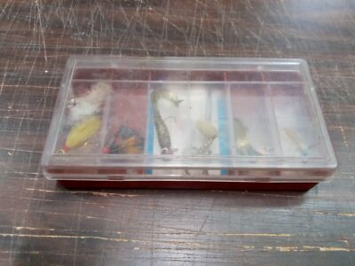 Fishing Tackle Box W Assorted Lures Felmlee Spinners Summertime Fishing ...