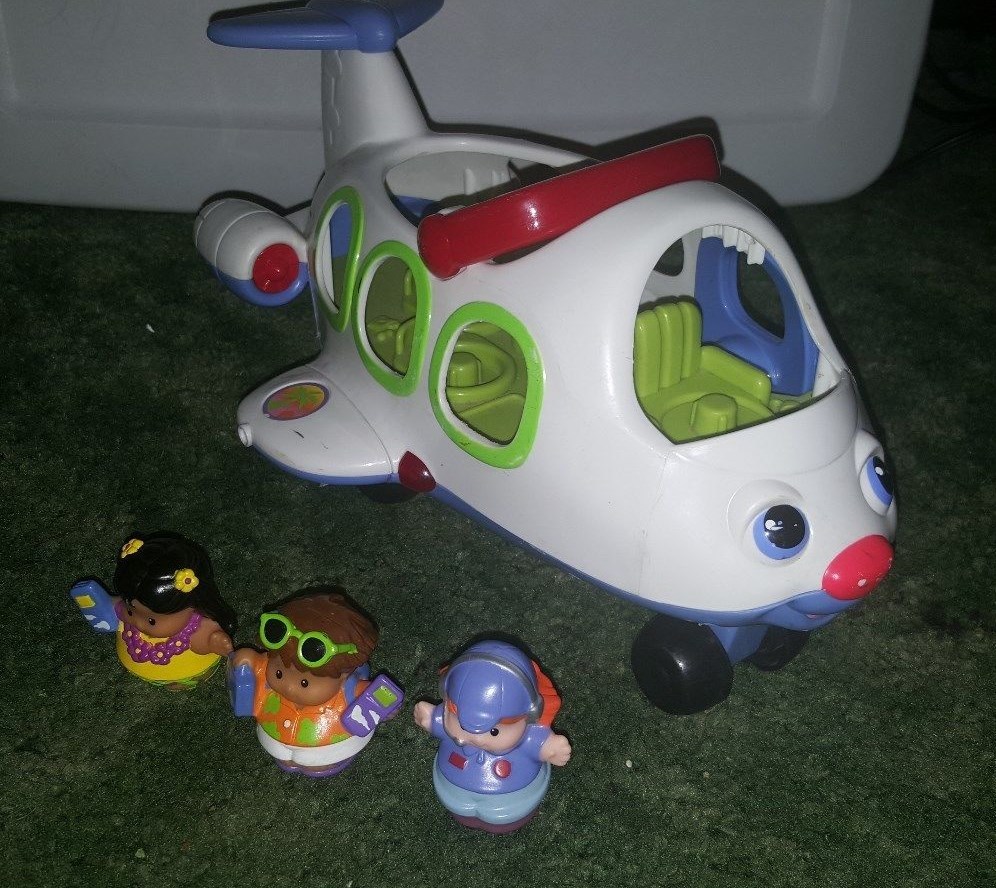 Fisher Price Little People Lil Movers Jet Plane Airplane w/ Sounds 3 ...