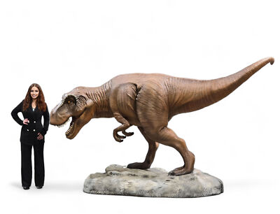 T-Rex Dinosaur Statue -Life Size10FT Long Jurassic Dino-Museum Quality ...
