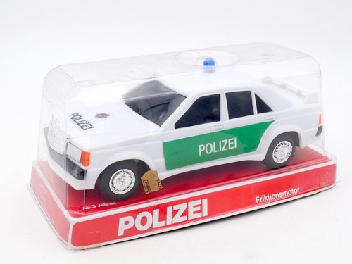 JOUET ANCIEN HONG KONG MERCEDES 190E POLICE POLIZEI AVEC SA BOITE LUCKY ...