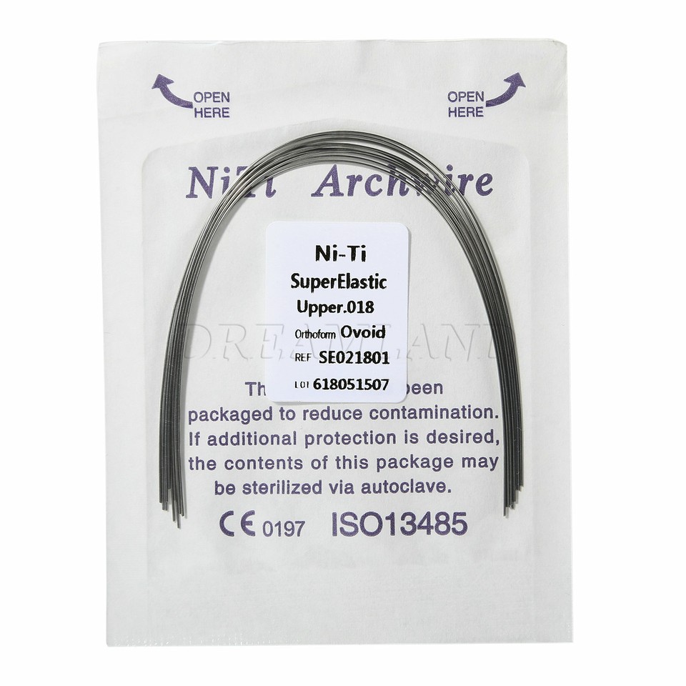 Dental Orthodontic Super Elastic NITI Round Arch Wire Ovoid Form All ...