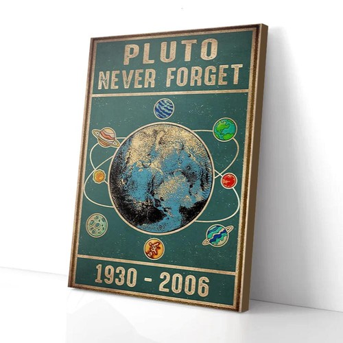 Pluto Never Forget Science Matte Poster, Canvas Wall Art | eBay