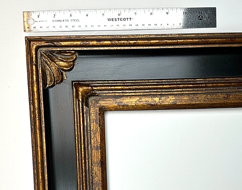 Picture Frame- 16"x20" Black Wood Bronze Gold Mottled Trim-4.5" Wide ...