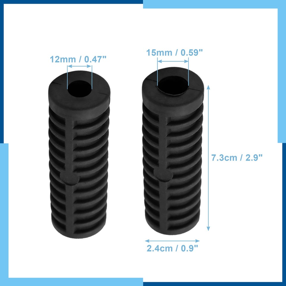 Universal Pack(2) Motorcycle Rubber Nonslip Footrest Pedal Foot Peg ...