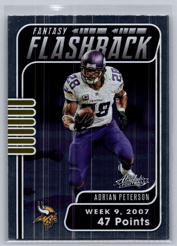 2020 Panini Absolute #FF-AP Adrian Peterson Vikings Fantasy Flashback ...
