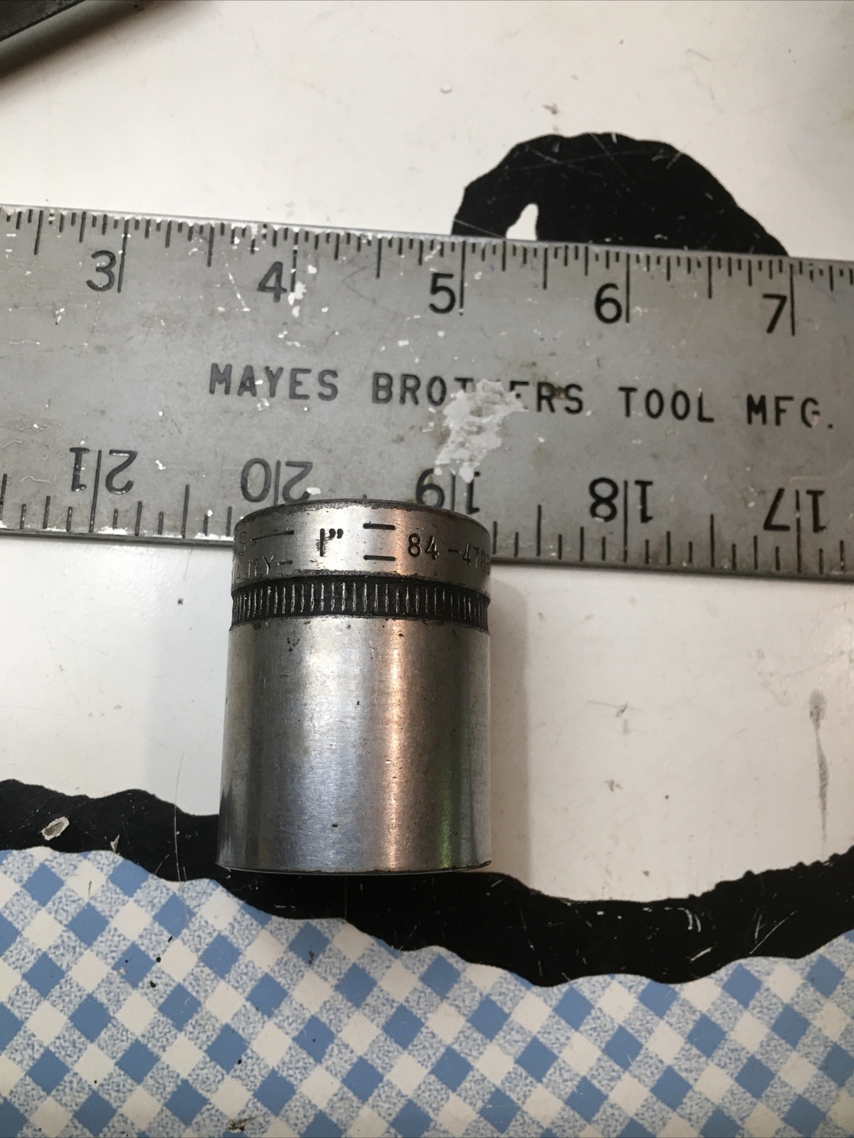VINTAGE "WARDS MASTER QUALITY 84-4786 SOCKET ~ 1”~ 1/2" DRIVE ~ 12 ...