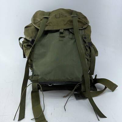 Vintage US Military Nylon Field Pack Backpack w/ Metal Frame & 5 Qt ...