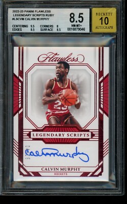 2022-23 Flawless Calvin Murphy Auto Ruby Auto /15 #LS-CVM BGS 8.5 | eBay