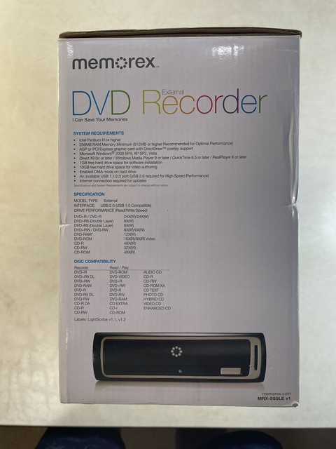 Memorex External DVD Disk Drive Recorder 24x Multi Format for sale ...