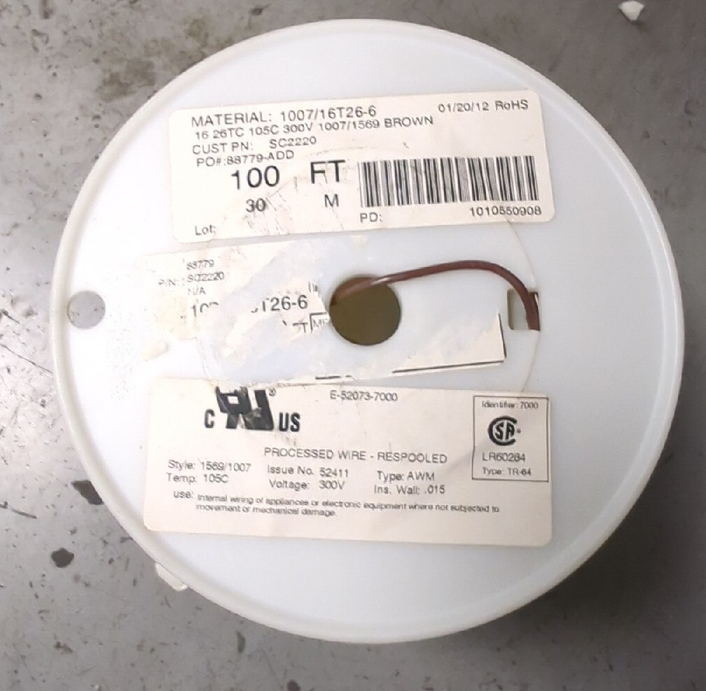 16AWG Stranded WireBrown PVC UL1007/1569 300V 100' NEW | eBay