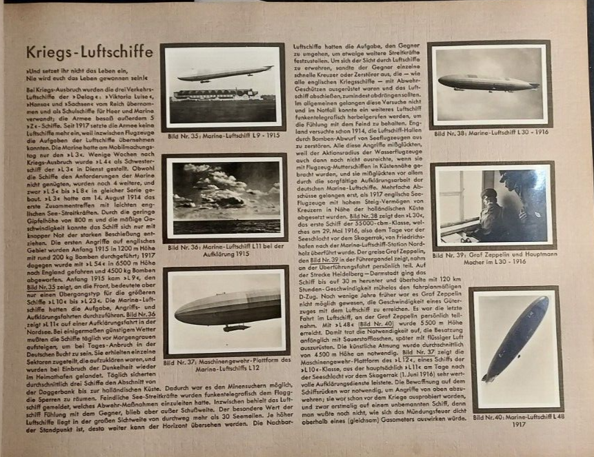 1930's Volume One Zeppelin Weltfahrten Cards Foil Complete Count Von ...