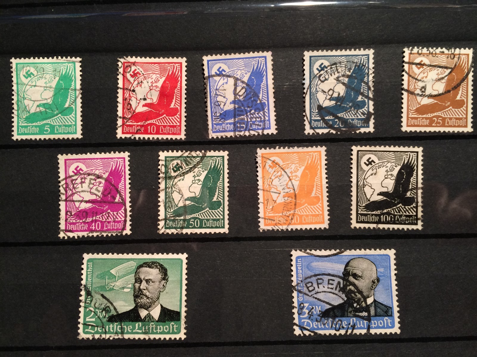 Germany Deutsche Reich stamps 1934 Deutsch Flugpost Airmail USED set | eBay