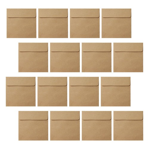 10-500pcs 10*10cm Kraft Square Mini Envelopes for Card Wedding ...